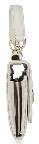 MKF Collection Crossbody Wallet Handbag for Women, Lady Multi Pockets Wristlet Bag – PU Leather Clutch Purse Black