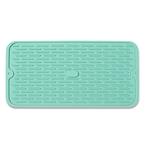 Silicone Dish Drying Mat, Kitchen Drying Mat Easy Clean for Multiple Usage Dry Mat for Dishes Silicone Drying Mat for Kitchen Counter Heat Resistant and Sink, Refrigerator Non Slip Dry Mat for Dishes