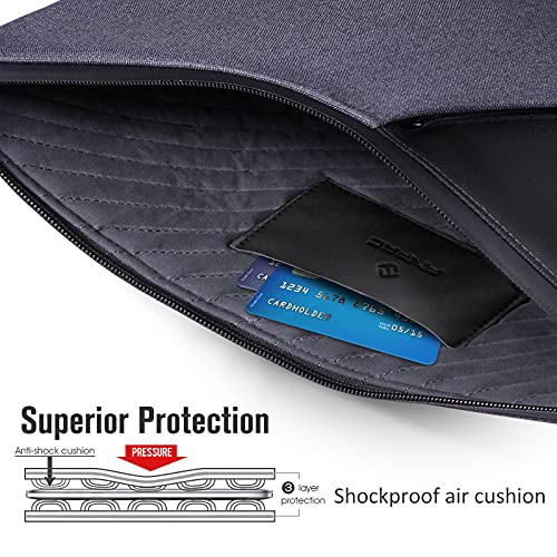 FINPAC 13 Inch Tablet Laptop Sleeve Case, Slim Carrying Cover Bag for 12.9" iPad Pro 2018-2022, MacBook Air 13 2018-2022, MacBook Pro 13 2016-2022, Surface Laptop Go, Surface Pro 9/X/8/7/6/5, Black
