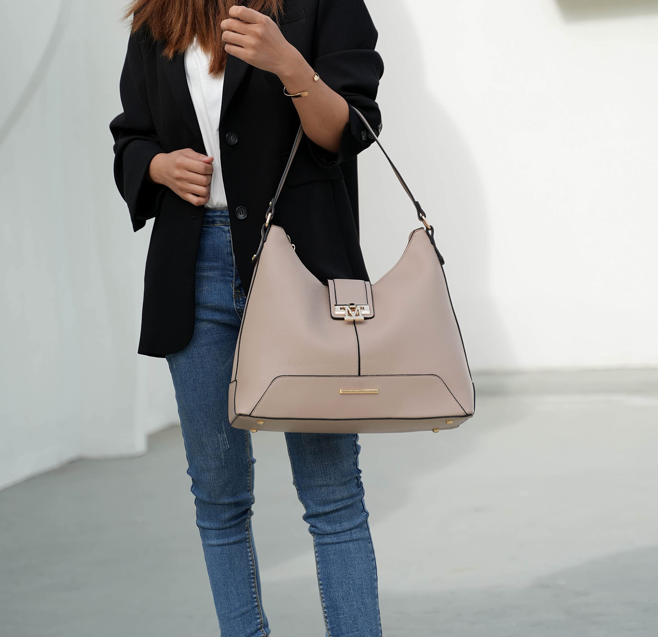 MKF Collection Hobo Bag for Women & Wristlet Wallet Set, Vegan Leather Handbag Purse Set, Shoulder bag by Mia k