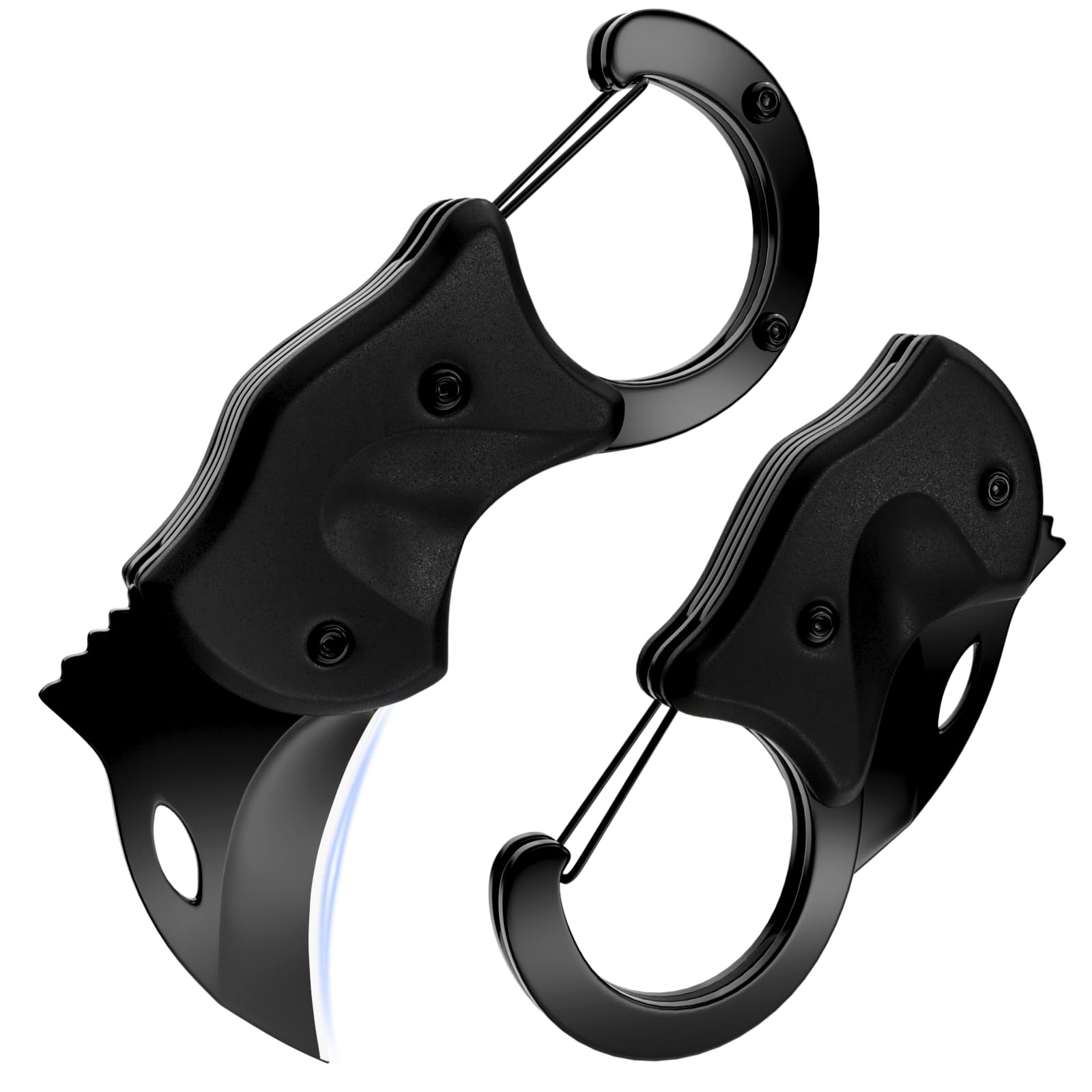 CIZPIROK Mini Pocket Knife Keychain Knife Cute Box Cutter - 3.9 Inch EDC Small Folding Knife, Stocking Stuffers Gifts for Men and Women (Light Black)