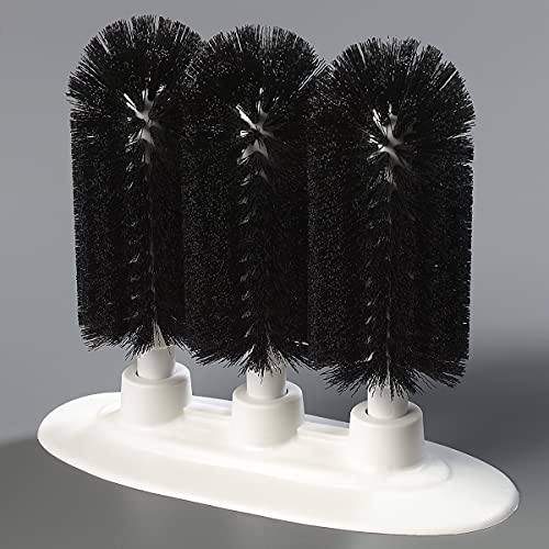 SPARTA 4046103 Plastic Glass Washer, Scrub Brush With Soft Bristles, 8 Inches, Black