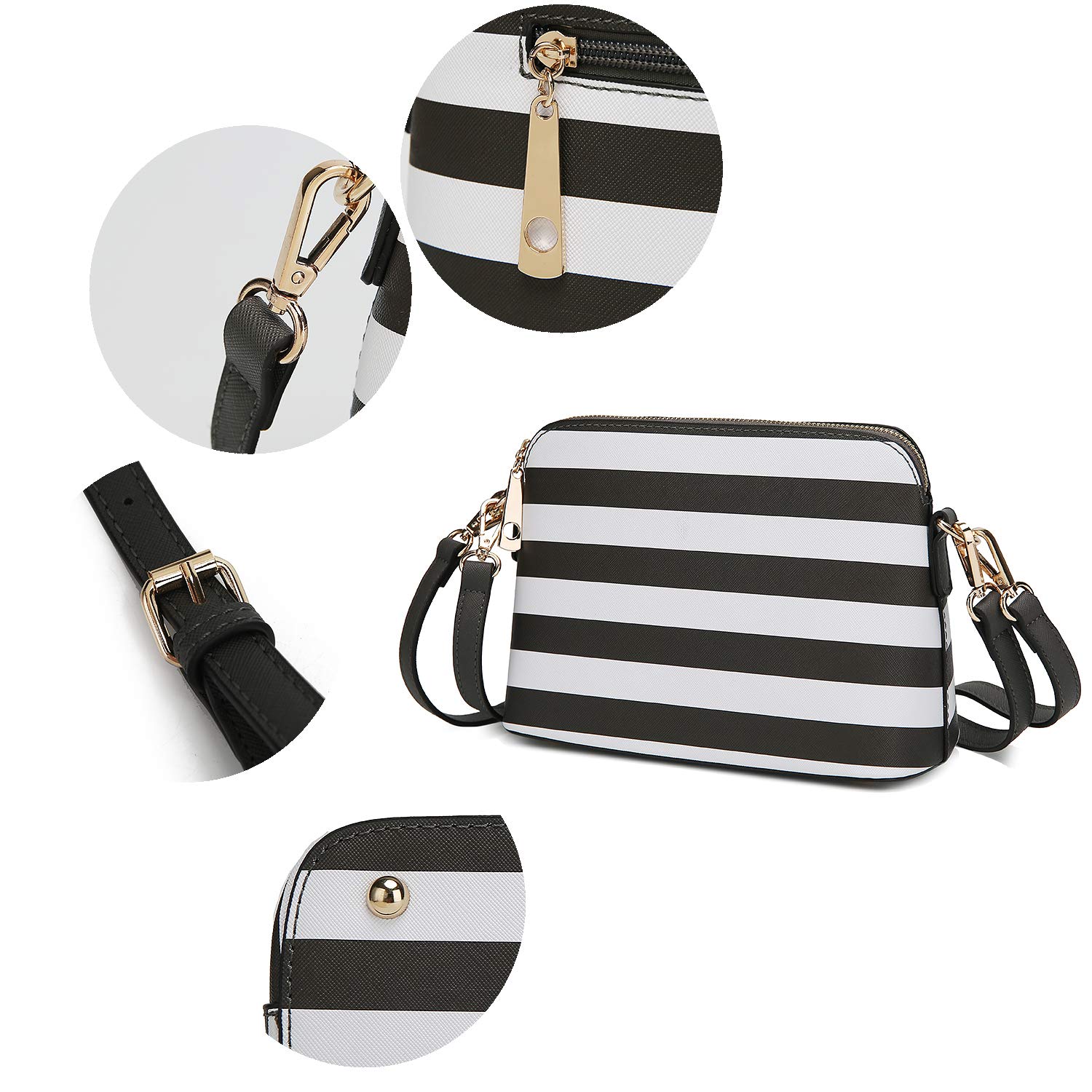 MKF Crossbody Bag for Women β PU Leather Pocketbook Handbag β Designer Side Messenger Purse, Shoulder Crossover Light Beige