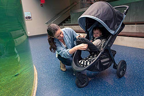 Britax B-Free Stroller, Frost - All Terrain Tires - Adjustable Handlebar - One Hand Fold - Large UV50 Canopy