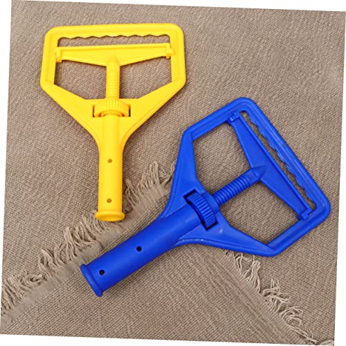Mop Head 2pcs Commercial Microfiber Micro Fiber Mop Industrial Mop Commercial Mop Handle Mop and Bucket Plastic Roller Accessories Dragging Wet Mop