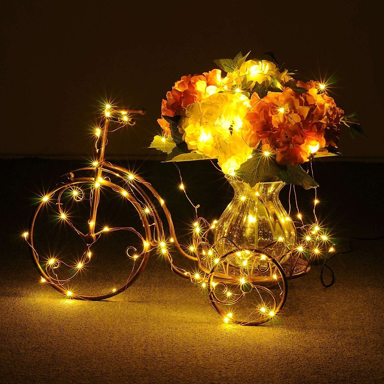 buways 66ft 200LEDs Fairy Lights-USB Plug-in Twinkle String Lights 8 Modes with RF Remote Control Christmas Party Garden Home Decoration(1,Copper Wire-Warm White-66ft)