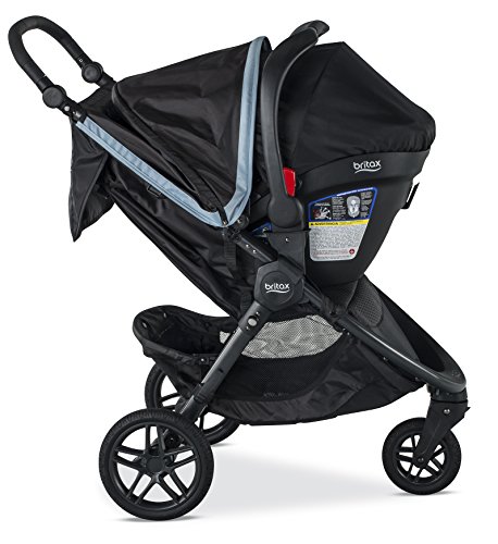 Britax B-Free Travel System with B-Safe Endeavours Infant Car Seat - Birth to 65 Pounds, Frost