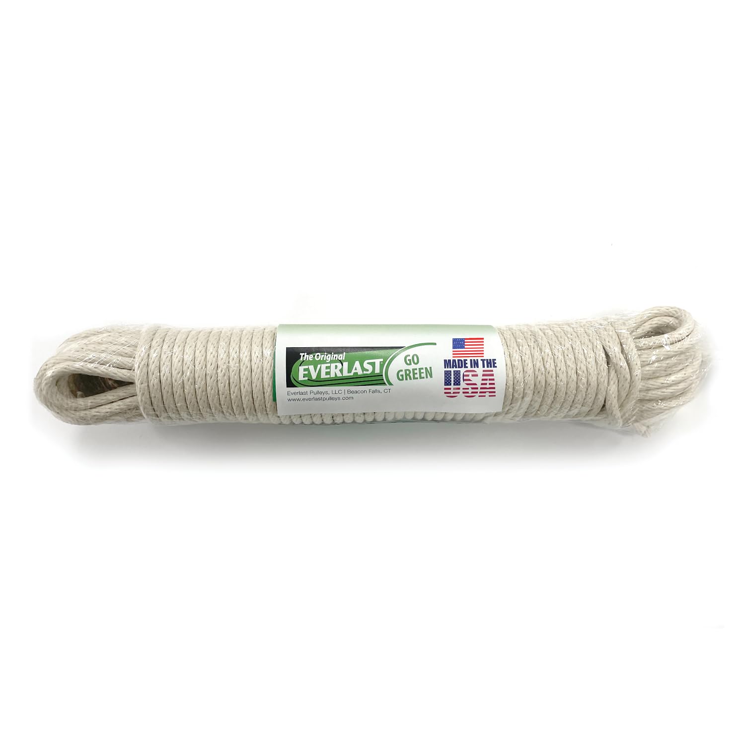 Everlast Pulleys #100 Clothesline Kit Complete with 2 Pulleys, 3 Separators, 1 Line Tightener, 2 Hooks, and 100 feet of Premium #8 Clothesline. Perfect for Hanging Laundry. Easy to Set up!
