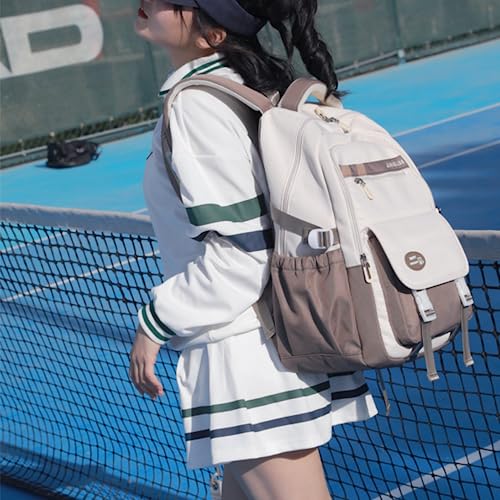 Kawaii Backpack Aesthetic Backpack Backpacks with Cute Pendant, Adorable Shoulder Bag (Brown)
