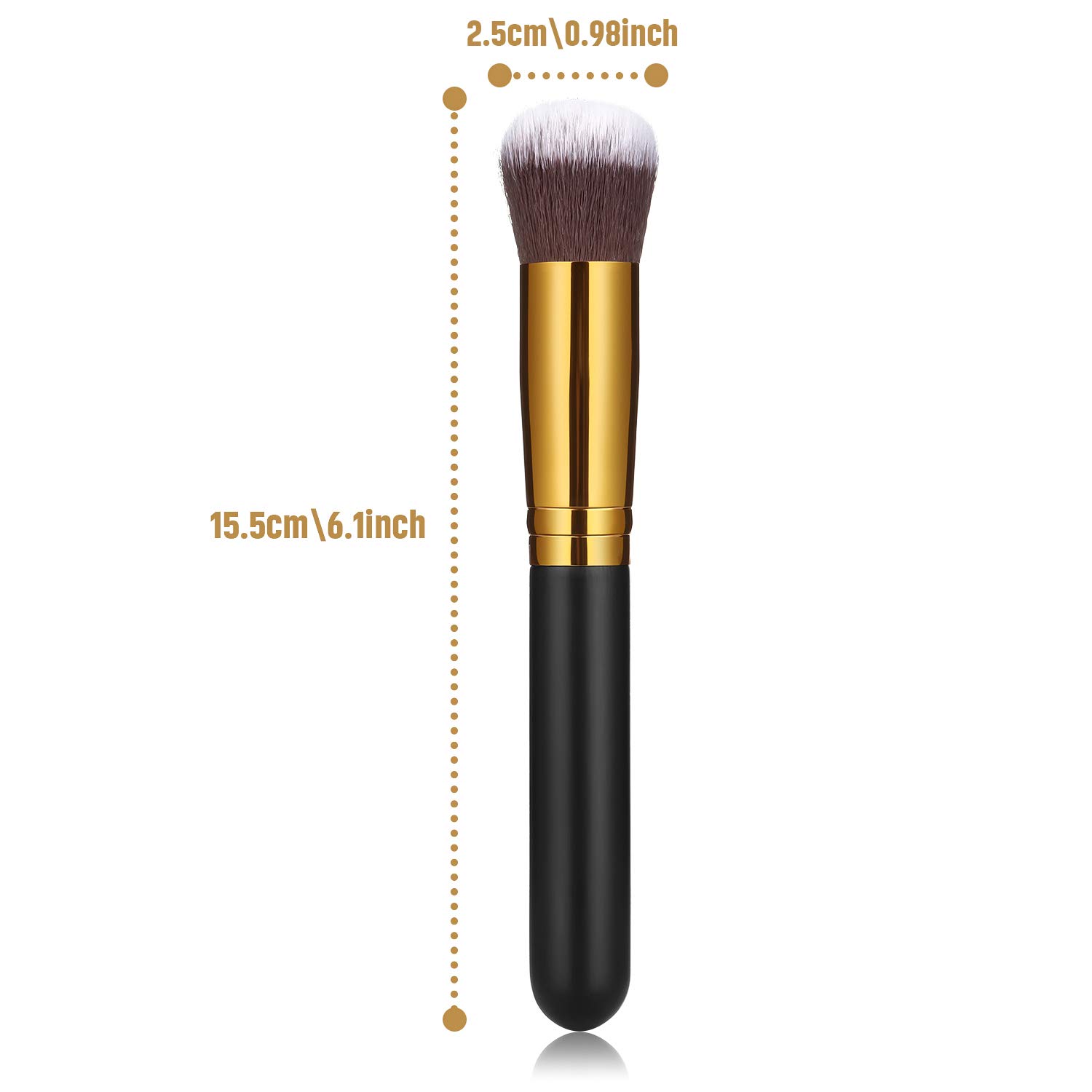 Blulu 2 Pack Self Tanner Brush Kabuki Foundation Brush Large Sunless Tanning Face Brush Easily Apply Self Tanner to Face and Blend Areas for Men Women (Round Head)