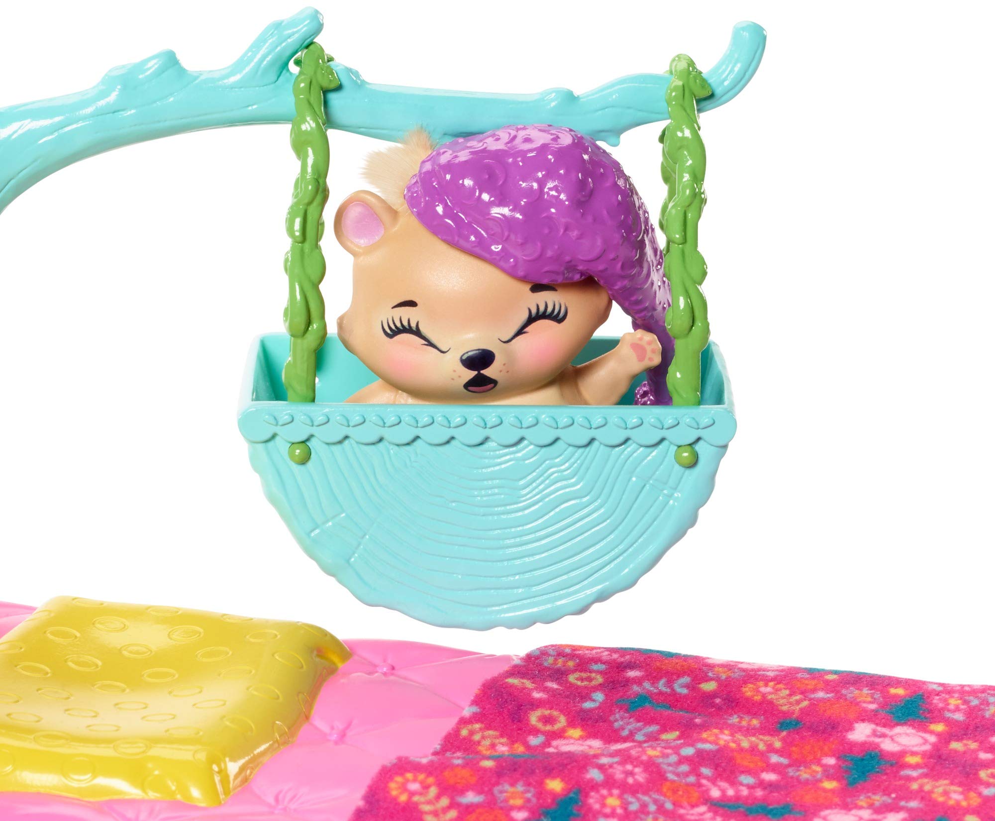Mattel Enchantimals Sleepover Bedroom Playset β Bren Bear doll (6-in) and Snore Animal Figure