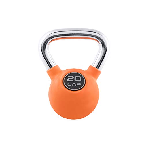 CAP Barbell Color Coated Kettlebell with Chrome Handle, 20 lb