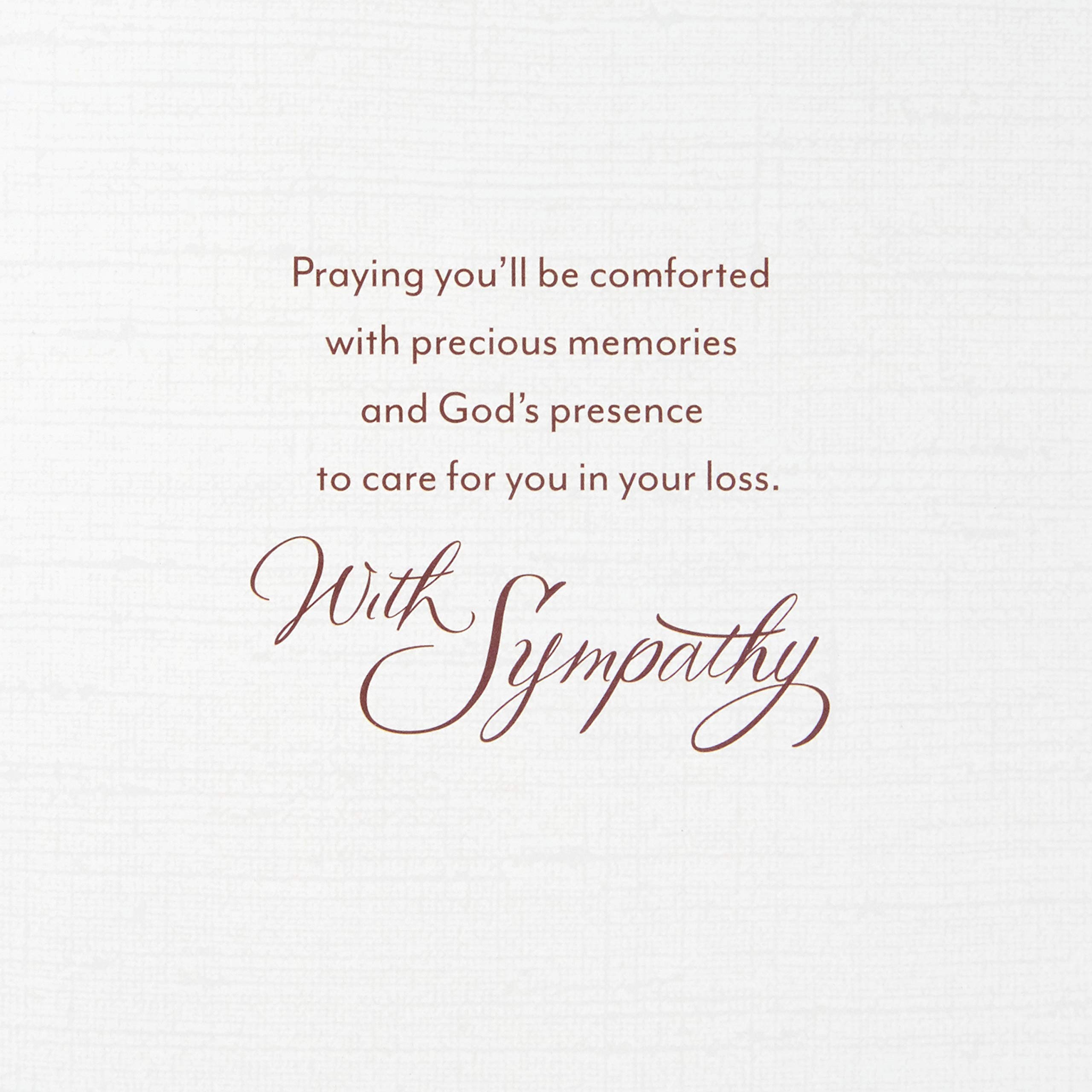 Hallmark Mahogany Religious Sympathy Greeting Card (They Leave Footprints)