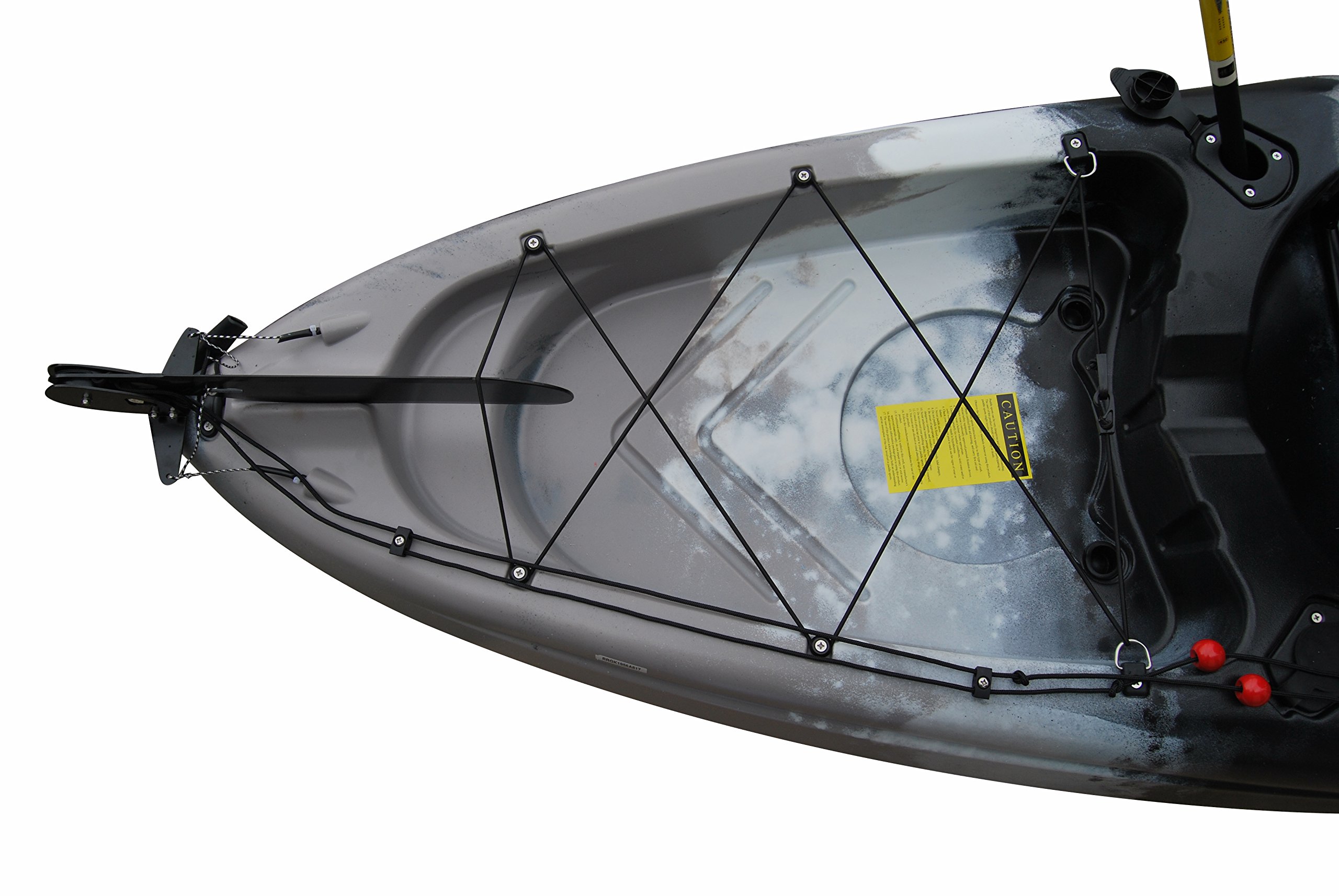 BKC UH-RA220 11.5 Foot Angler Sit On Top Fishing Kayak with Paddles and Upright Chair and Rudder System Included (Camo)
