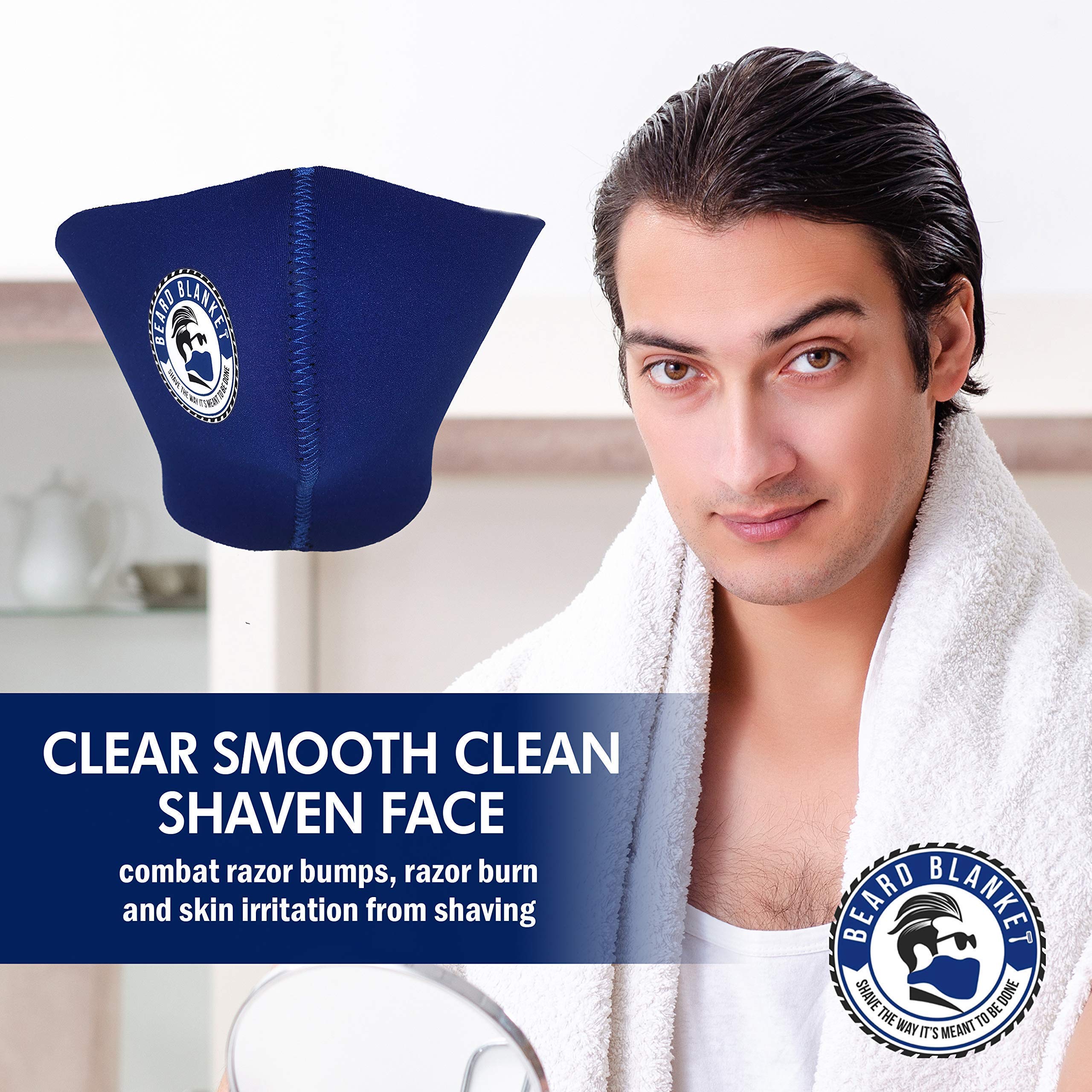 Beard Blanket - Ingrown Hair Treatment Mask for Men - Men’s Beard Shaving Solution, Razor Burn Remover, Bump Stopper - Aftershave & Preshave Bumps Patrol- Men’s After Shave, PreShave Beard Maintenance