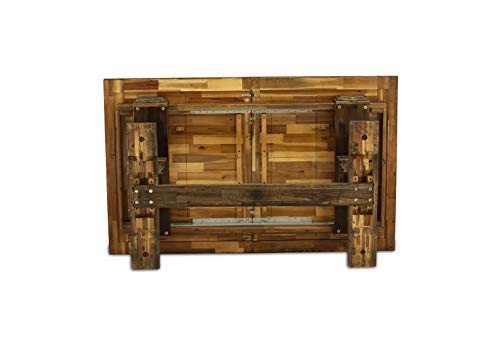 East West Furniture LAGA11-78-03 11 Piece Dining Table Set Includes a Rectangle Dining Room Table with Butterfly Leaf and 10 Brown Linen Fabric Upholstered Chairs, 42x92 Inch, Jacobean