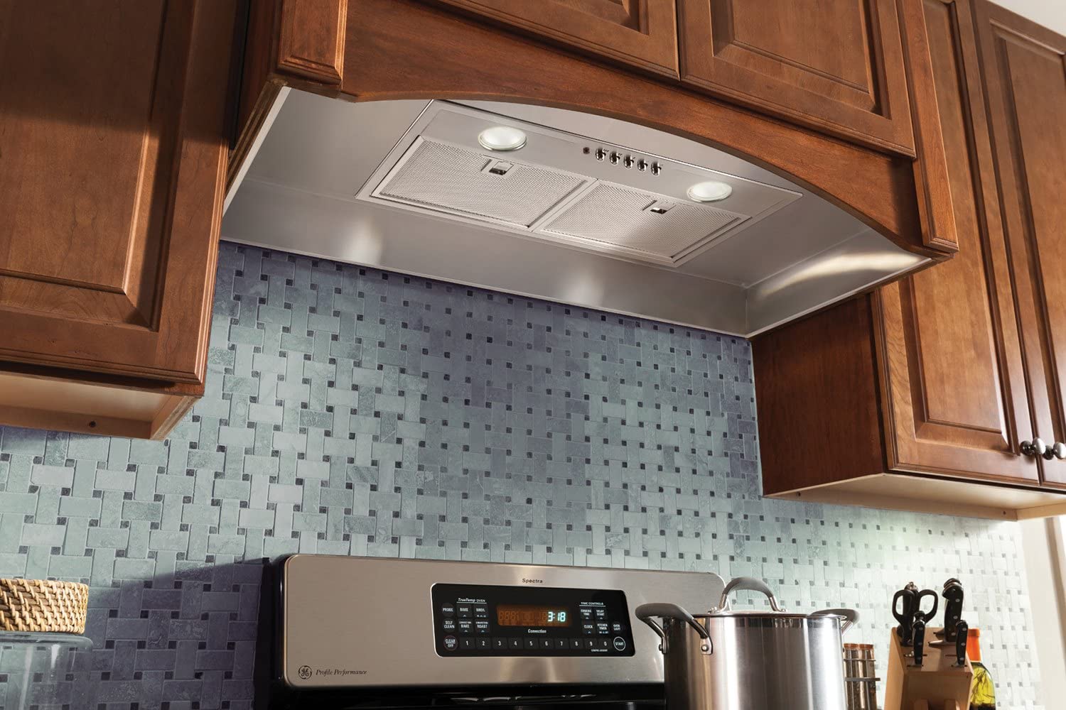 BroanĀ® Elite 20.5-Inch Custom Range Hood Power Pack, 550 Max Blower CFM, Stainless Steel