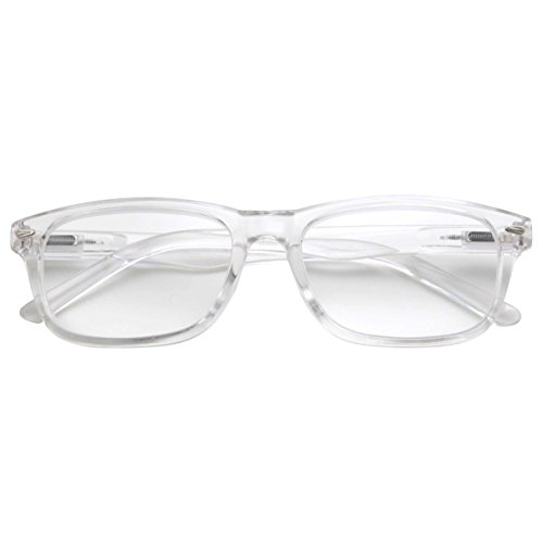 grinderPUNCH High Magnification Power Readers Slim Reading Glasses 4.00-6.00 Clear/4.00