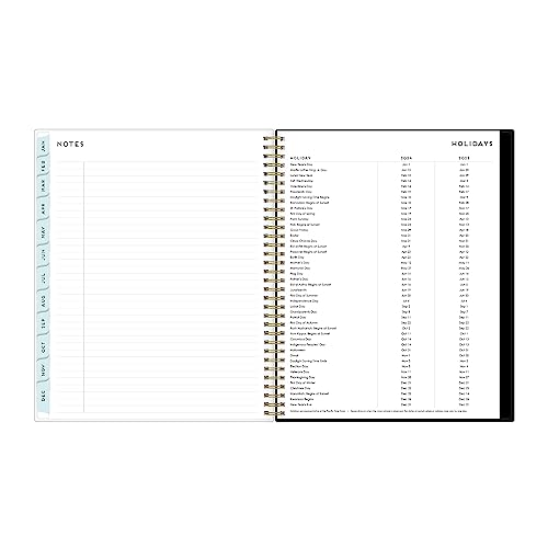 Blue Sky 2024 Weekly and Monthly Planner, January - December, 8.5" x 11", Clear Pocket Cover, Wirebound, Baccara Dark (110211-24)