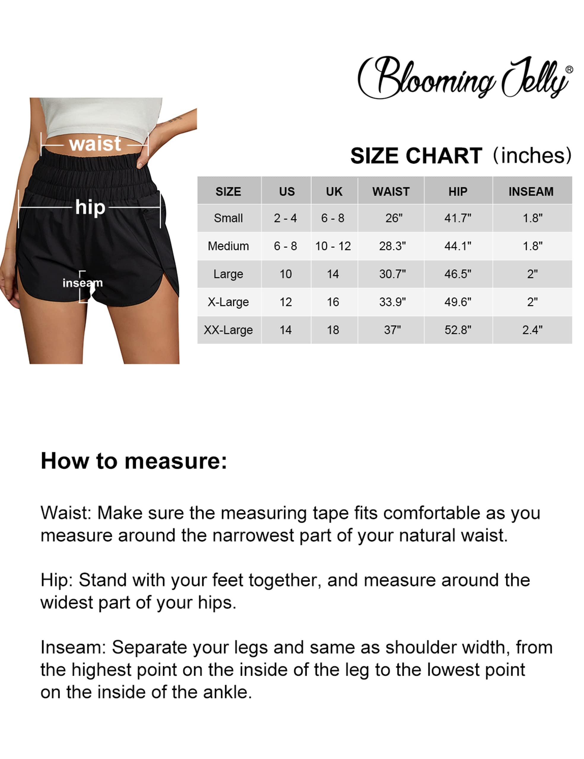 Blooming Jelly Women's High Waisted Running Shorts Athletic Active Workout Shorts with Zip Pocket (Medium, Blue Grey)