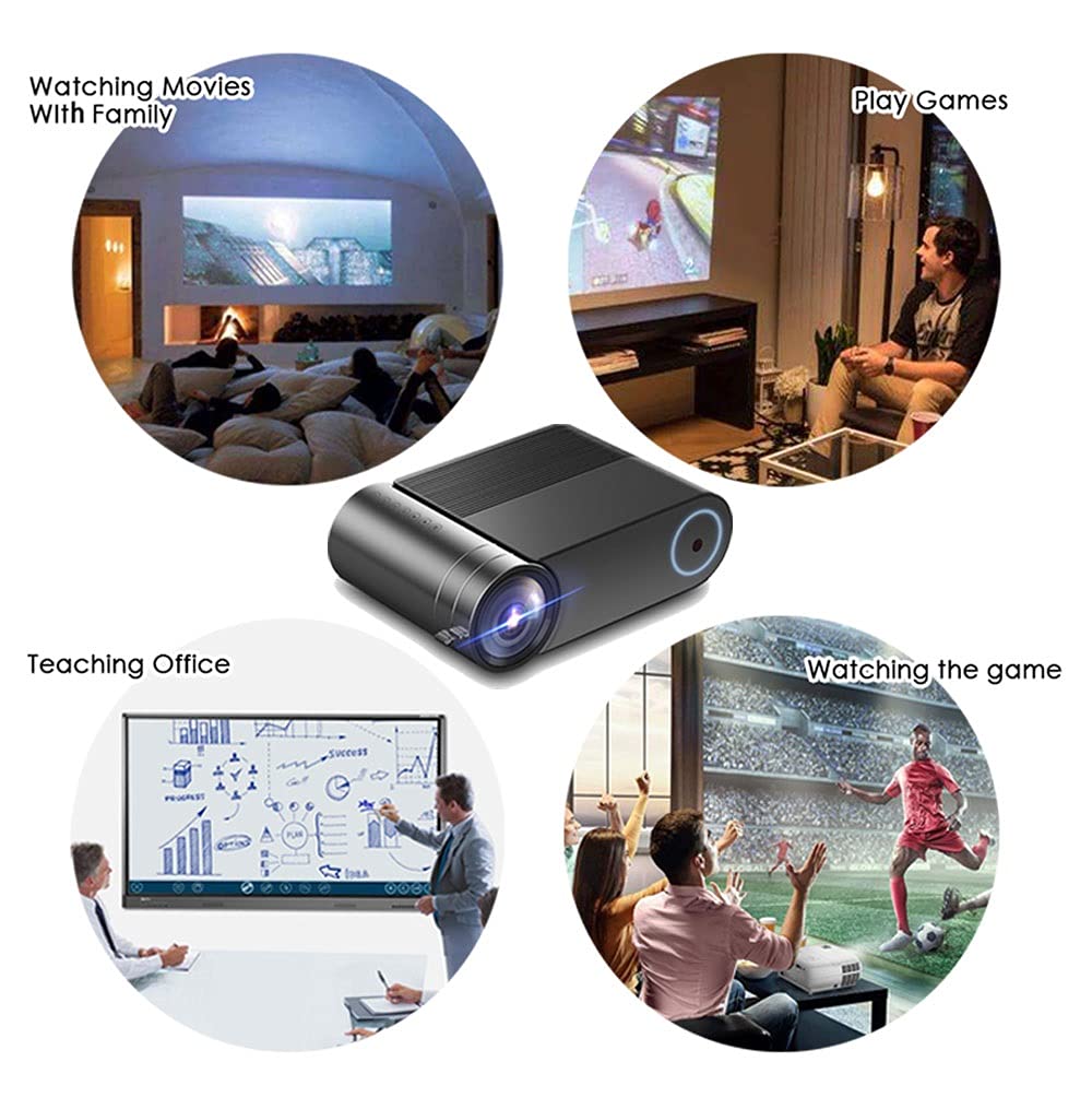 CXDTBH Full Projector 3800 Lumens Home Theater Video Beamer Proyector VGA AV USB with Gift