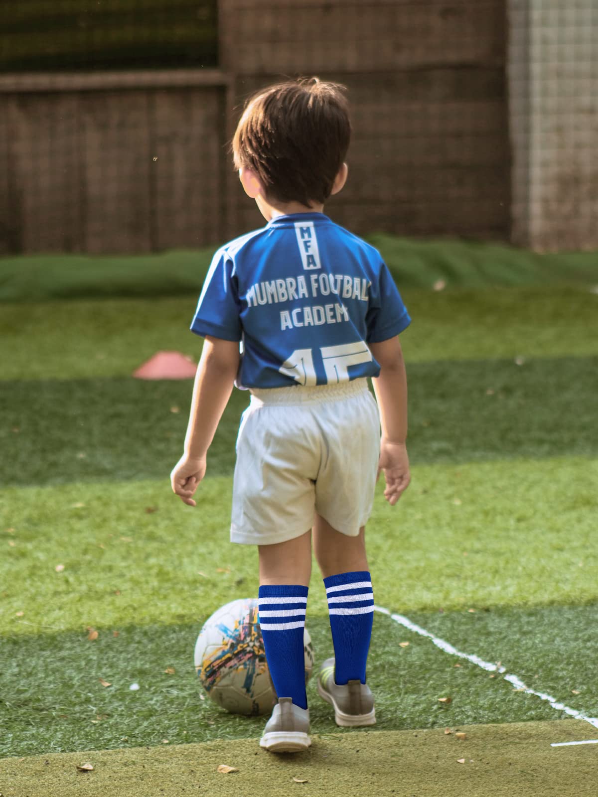 Kids Soccer Socks Toddler Knee High Tube Socks Three Stripes Cotton Uniform Sports Stocking Kids Visor Cap