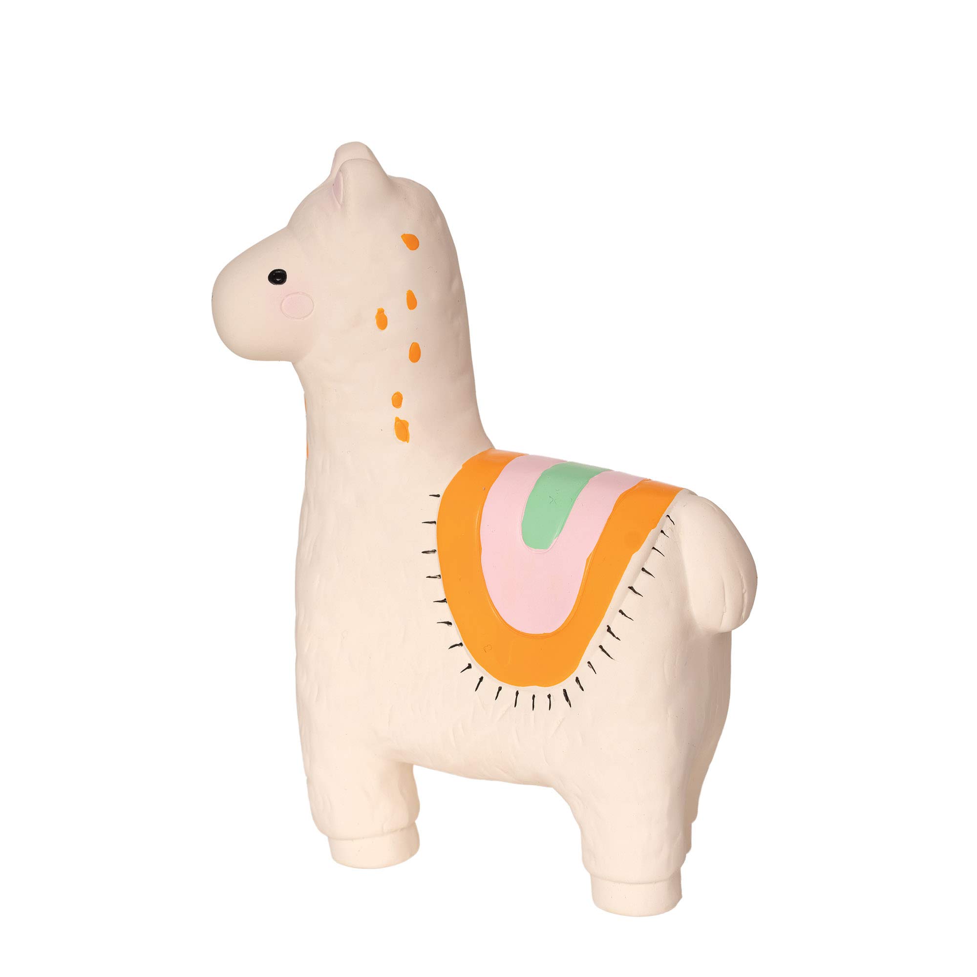 Manhattan Toy Fruity Paws Lili Llama 100% Natural Rubber Baby Teether Toy Multi