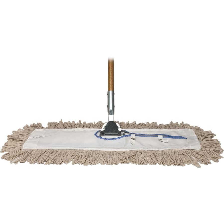 Genuine Joe 54101 Dust Mop Combo,Swivel Head,24-Inch Frame,60-Inch Wood Handle