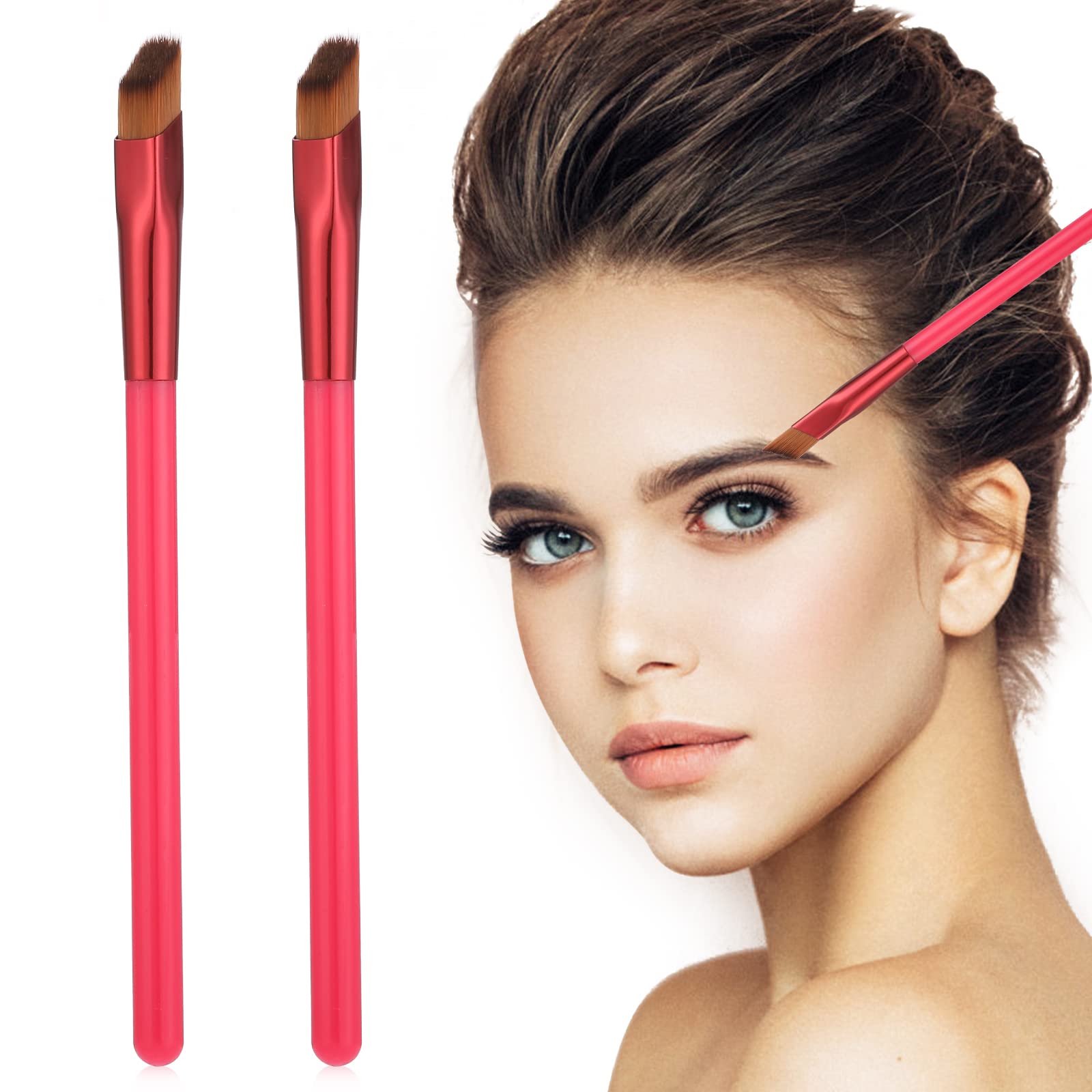Cobee Multi Function Eyebrow Brush, Professional Eyebrow Brush 4D Hair Stroke Brow Stamp Brush Angled Eyebrow Hairline Brush Three dimensional Concealer Makeup Brush