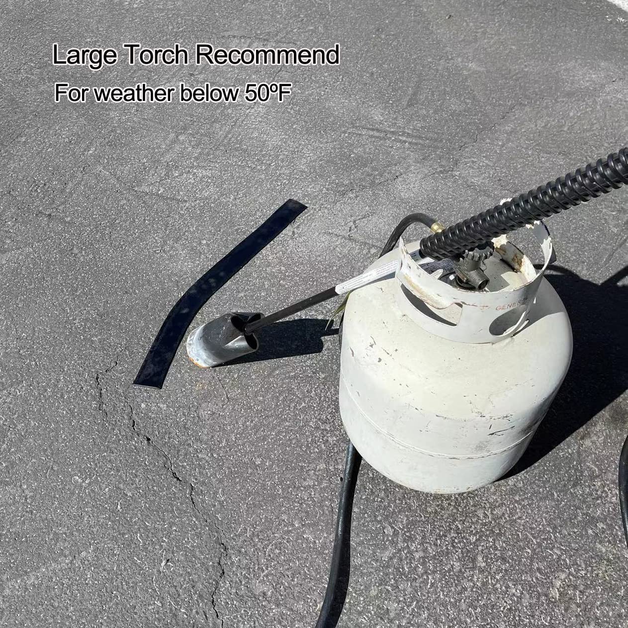 EWT Premium Asphalt Tarmac Parking lot Joint and Crack Sealer Repair Hot-Filler II Tape 2IN x 50 FT Long (3mm Thick)