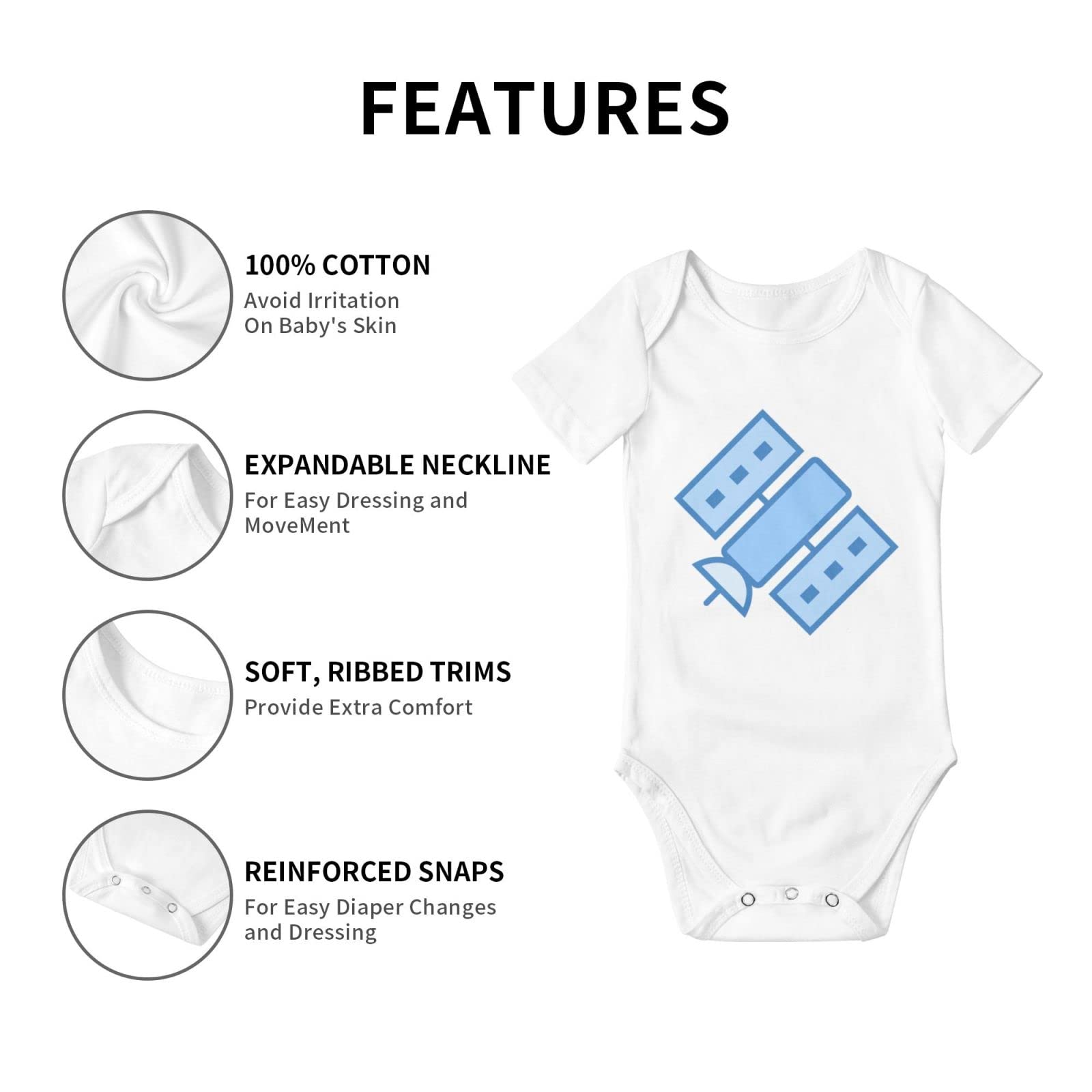 CUSDITOMSUE Custom Unisex Baby Bodysuits Personalized Design Your Picture Name Logo Text Short-Sleeve Bodysuits Baby Romper (3 Months, White)