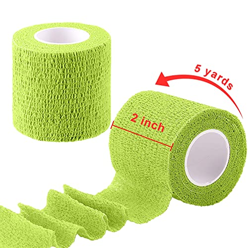 BQTQ 30 Rolls Self Adhesive Bandage Wrap 2 inch Self Adherent Wrap Tape Breathable Athletic Tape Stretch Sports Wrap Self Adhesive Wrap for Wrist Ankle Swelling Sprains(Rainbow Color)