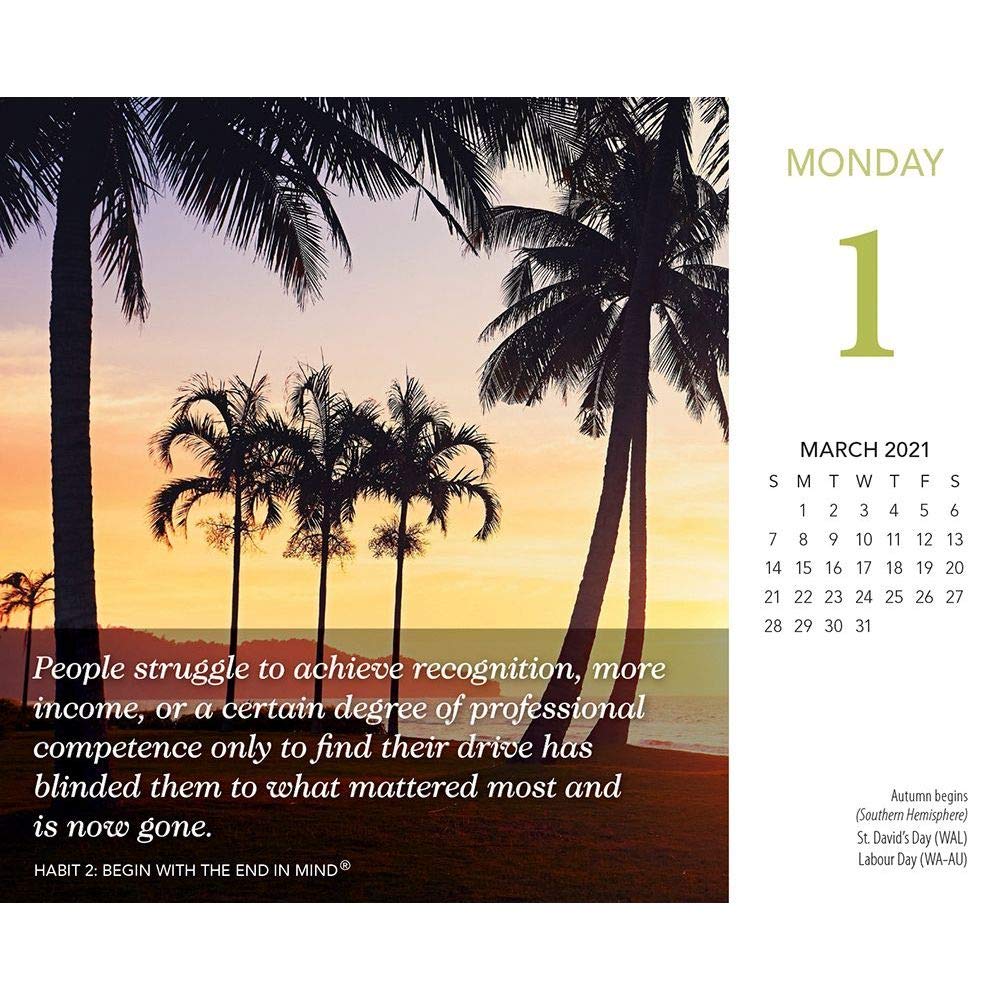 BrownTrout, 7 Habits Desk Calendar 2021