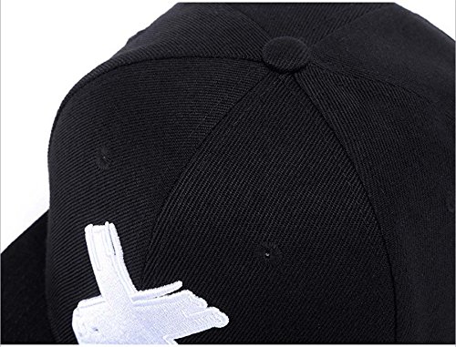 CLOTIME Snapback Hat for Men Women -Hip-hop Adjustable Baseball Cap Flat Bill Visor Trucker Cap Unisex (Black White X)