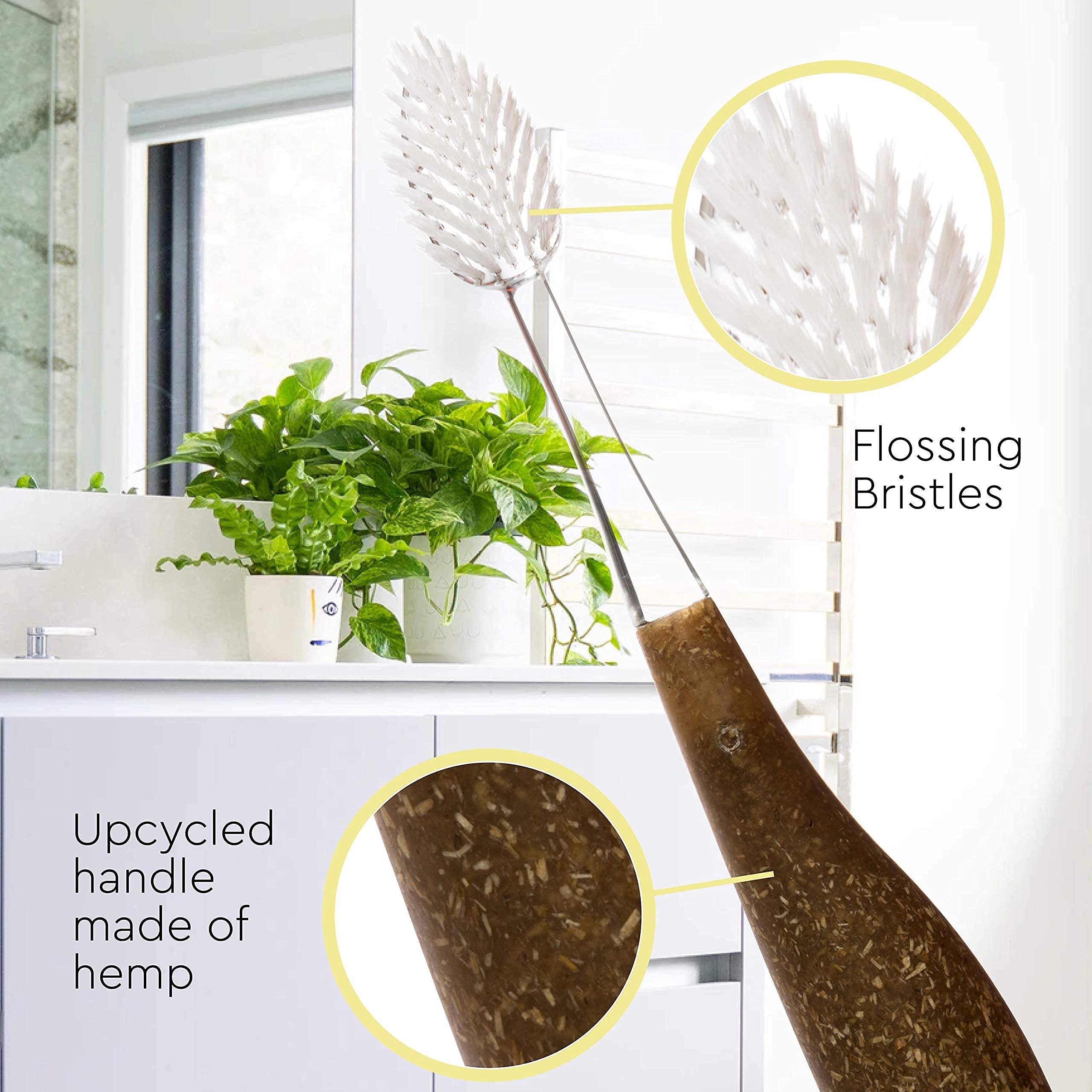 RADIUS Toothbrush Source Floss Brush BPA Free & ADA Accepted Improve Gum Health & Reduce Gum Issues - Super Soft - Cornstarch/Wood/Money - Pack of 3