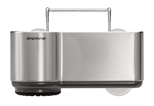 simplehuman Sink Caddy Sponge Holder, Brushed Stainless Steel