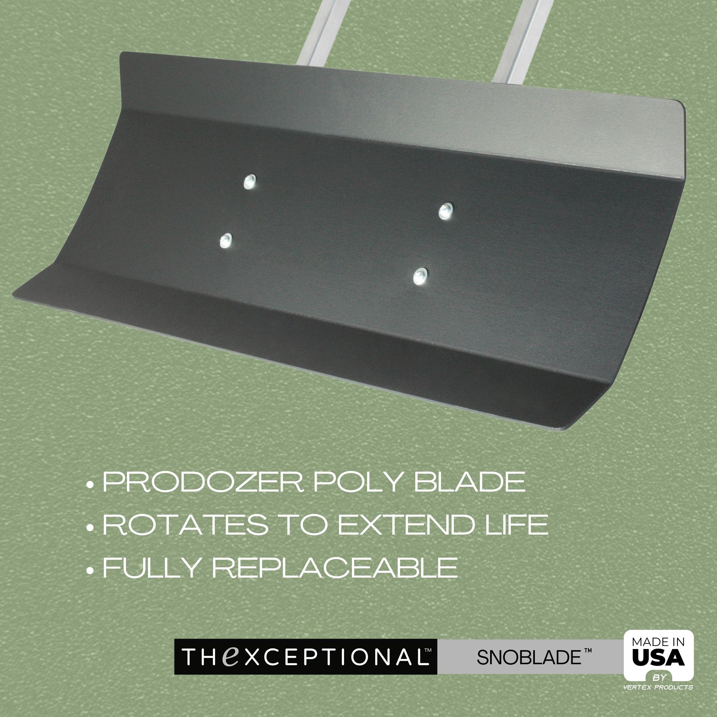 Easy Doze-It 36" SnoBlade with Snow-Slinger Grip | Snow Pusher for Snow Removal | Heavy Duty Snow Plow Shovel with Lift Grip | Snow Shovel for Walk Driveway | Made in USA by Vertex | Model EX973.36