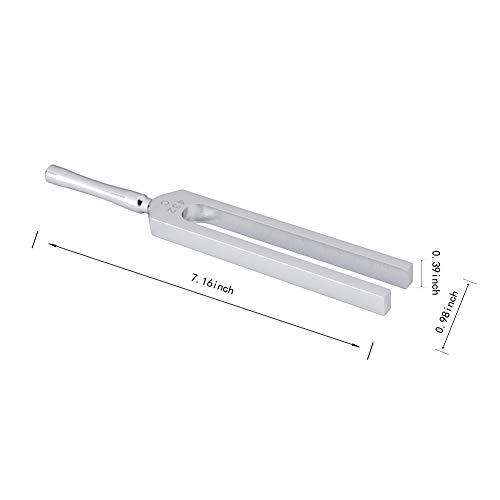QIYUN Tuning Fork, 432 Hz Tuning Forks Healing Tuned, Tuning Fork with a Malle, Cleaning Cloth and Bag, Aluminum Alloy