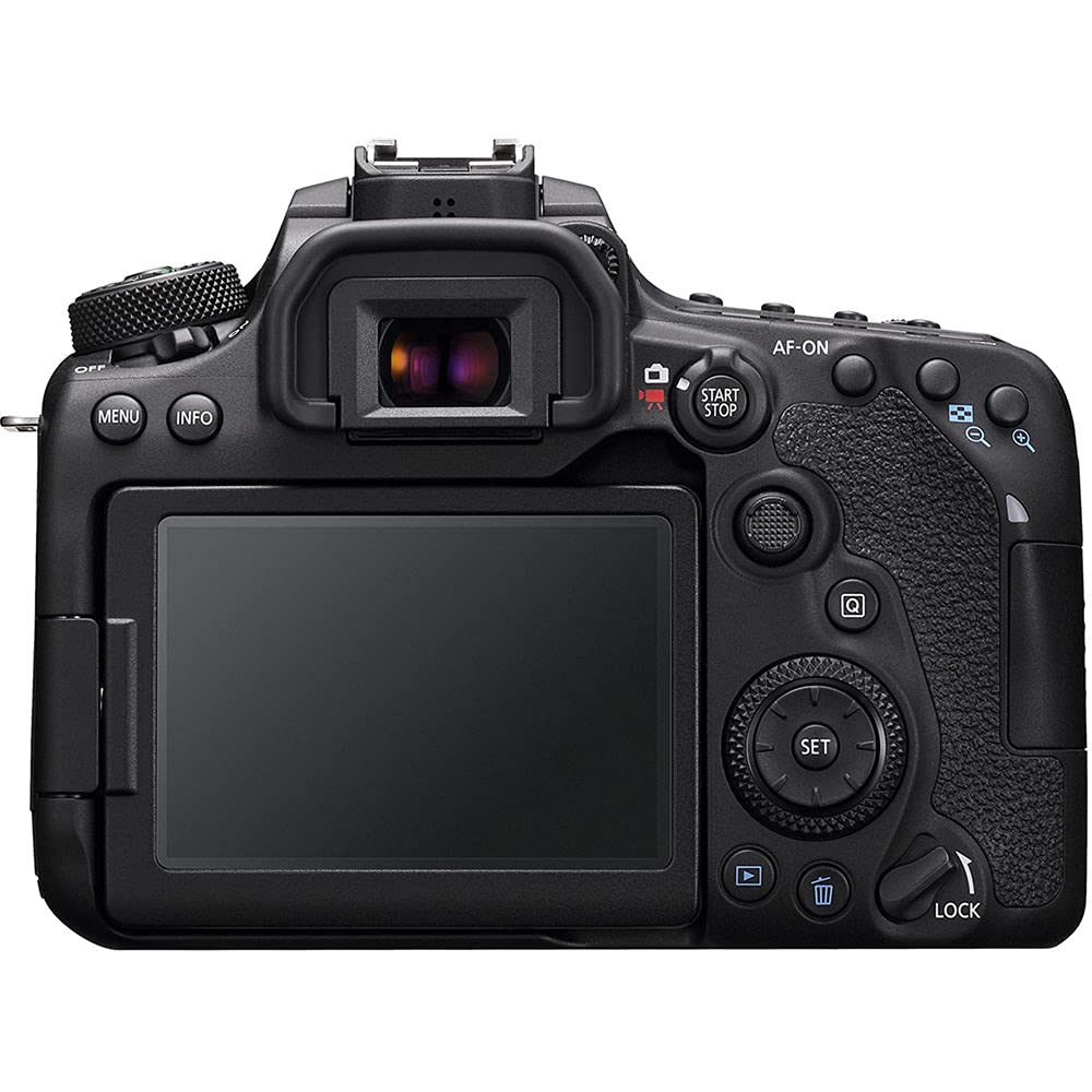 Canon EOS 90D DSLR Camera with Sigma 18-35mm, Canon EF-S 55-250mm, Canon EF-S 10-18mm, Soft Padded Case, Memory Card, and More - Triple Lens Set (Renewed) Black
