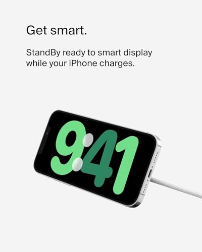 Belkin MagSafe Wireless Charger Pad - iPhone for 14, 13, 12 USB C with 6.6β Cable & integrated Stand White Wall Not Included