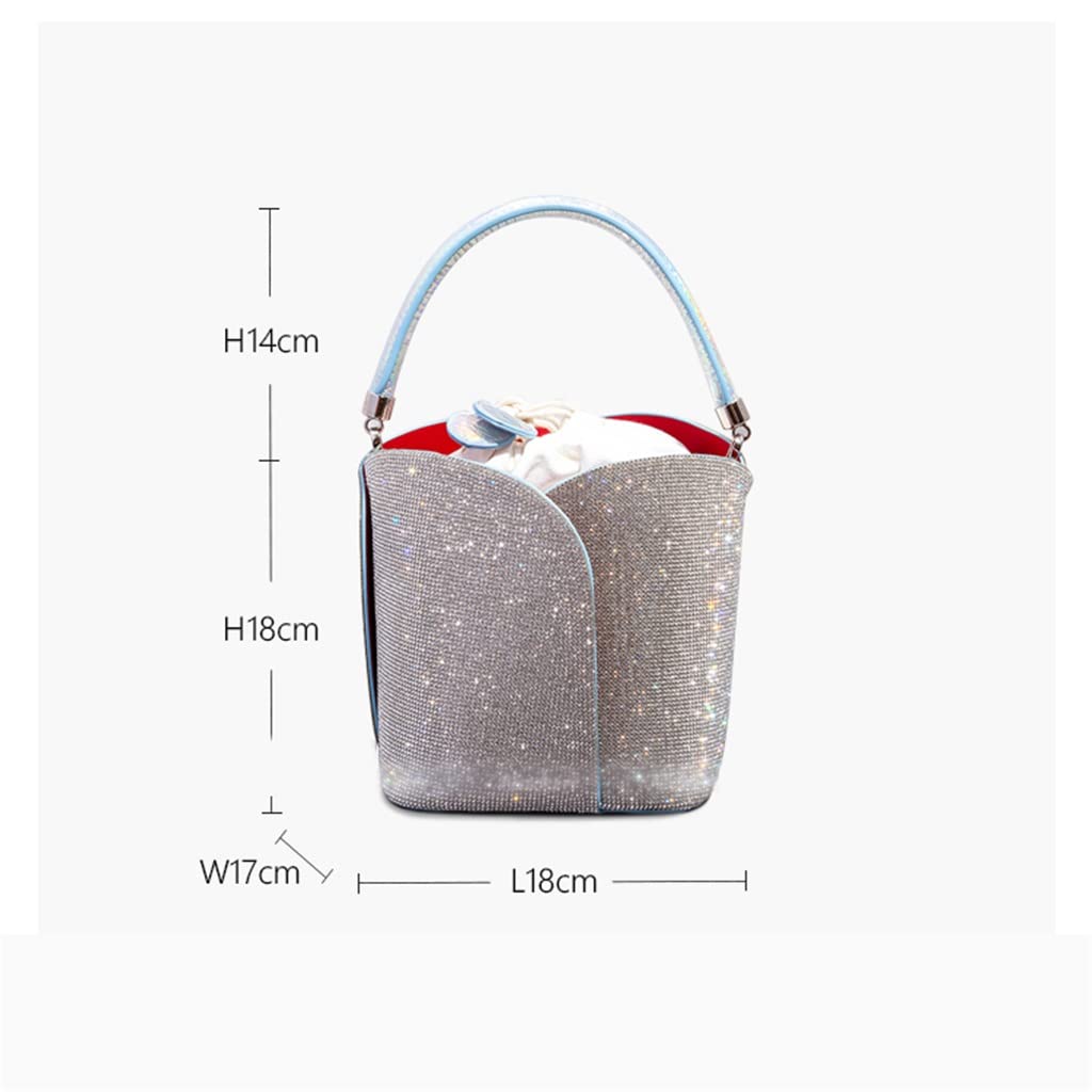 CCBUY 2021 Party Wedding Rhinestone Bucket Evening Clutch Floral Chain Novelty Purses and Totes