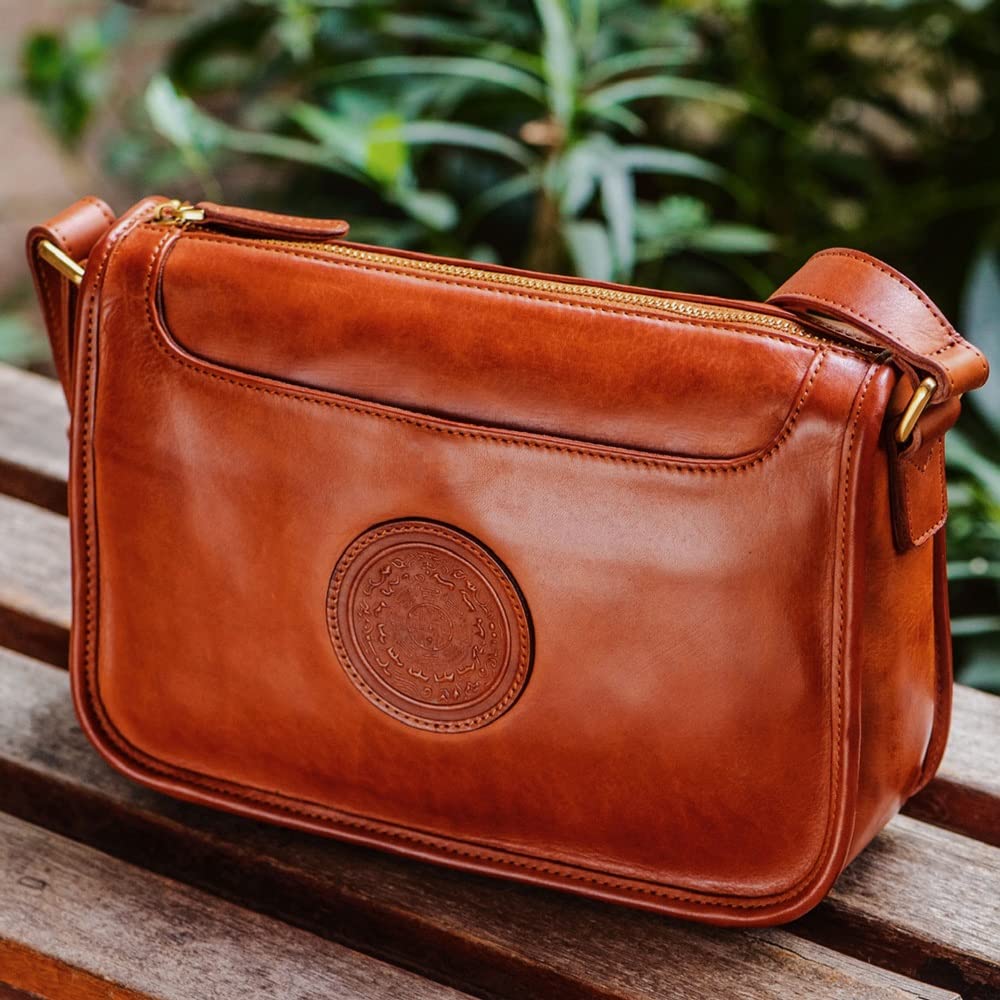 CZDYUF Large Capacity Shoulder BagHandmade Men's and Women's Crossbody Commuter Bag Casual Genuine Leather