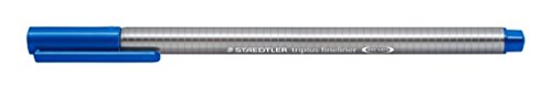 STAEDTLER Triplus Fineliner 334-3 Tips - Blue (Pack of 10)
