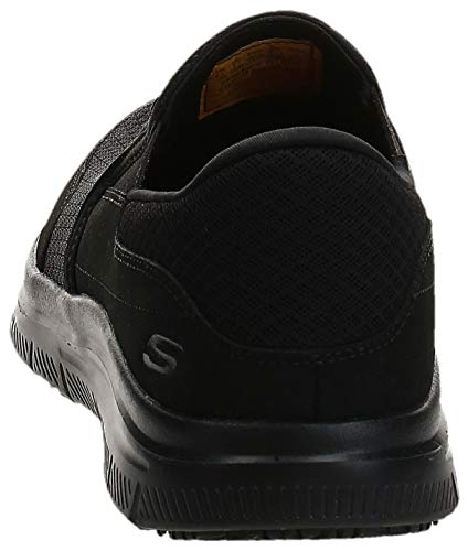 Skechers Men's Black Flex Advantage Slip Resistant Mcallen Slip On - 9.5 D(M) US