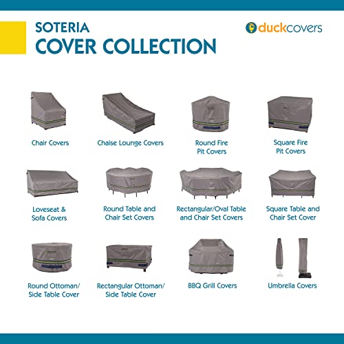 Duck Covers Soteria Waterproof 32 Inch Rectangular Patio Ottoman/Side Table Cover, Outdoor Ottoman Cover