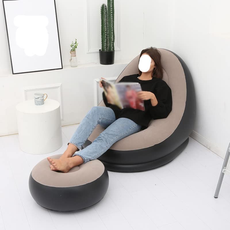 EYHLKM Lazy Couch Covered Chair no Padded Recliner Couch Sofa Living Room Inflatable Lazy Couch