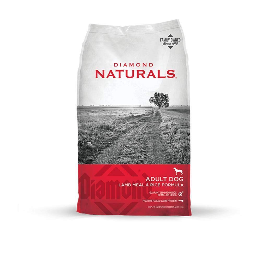 Diamond Naturals Adult Dry Dog Food Lamb Meal and Rice Formula Made with Lamb Protein, Probiotics and Essential Nutrients to Support Balanced and Overall Health 20LB