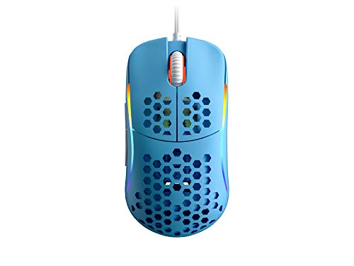 HK Gaming NAOS M Ultra Lightweight Honeycomb Shell Ambidextrous Wired RGB Gaming Mouse 12 000 cpi - 7 Buttons - 59 g (Naos-M, Blue)