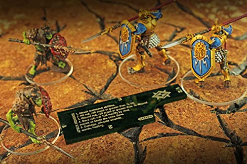 LITKO 3-inch Fight Gauge | Combat Movement | Compatible with Warhammer Age of Sigmar 3rd Edition (Translucent Green)