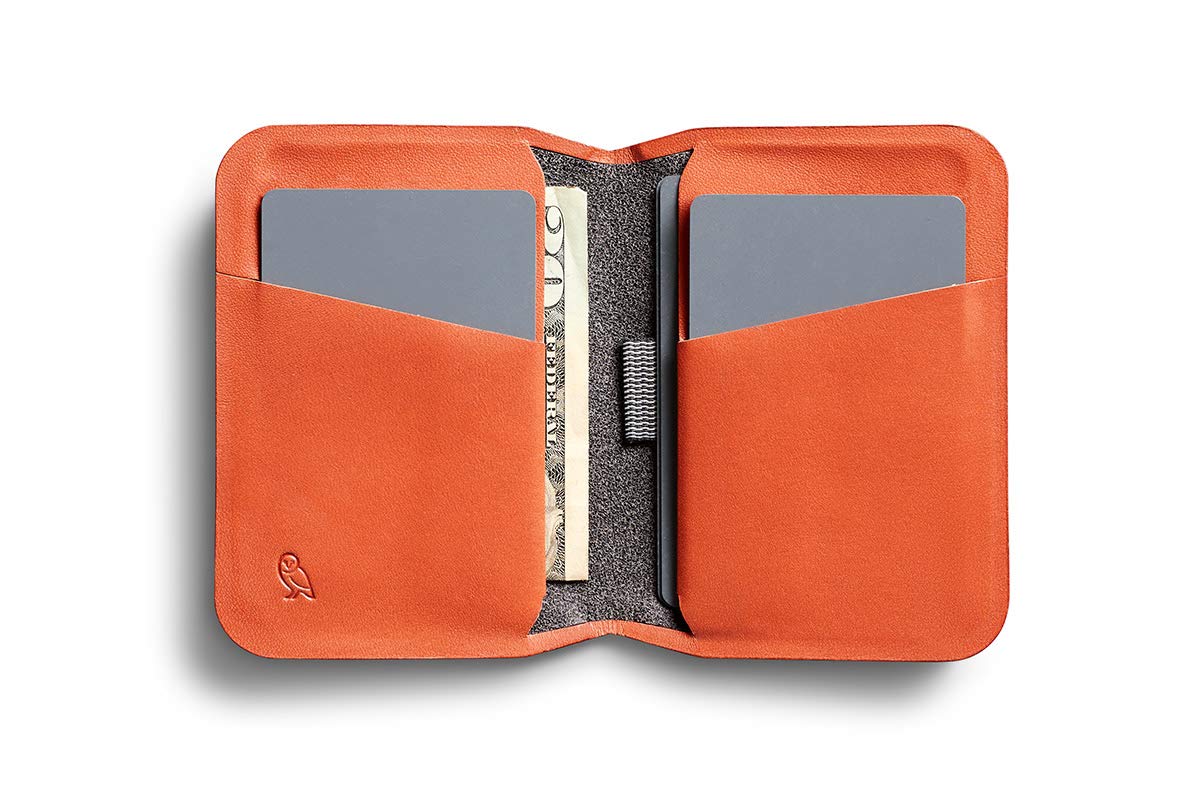 Bellroy Apex Slim Sleeve (Pre-molded Precision-cut Leather, RFID Protected, Magnetic Closure, Ultra Slim Bifold Design, Holds 6-8 Cards, Folded Note Storage) - Onyx